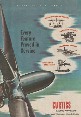 Aviation Magazine Add - Curtiss Electric Propellers (1944) | eBay