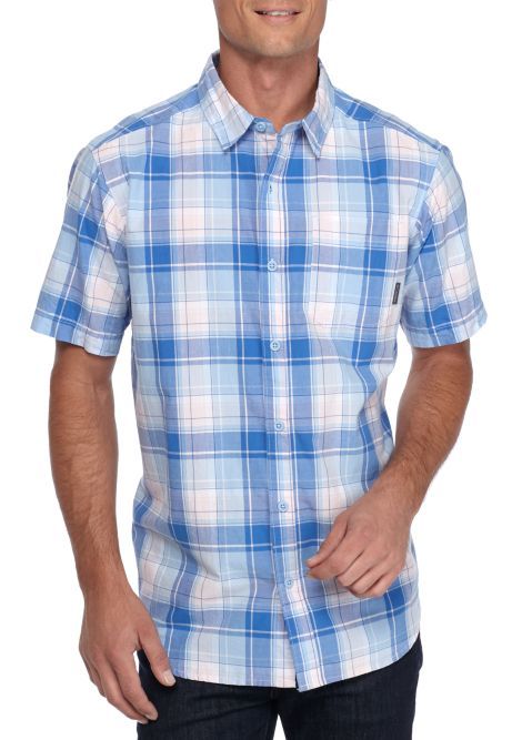 NWT Columbia Thompson Hill II Short Sleeve Plaid Yarn Dye Shirt Sz S/M ...