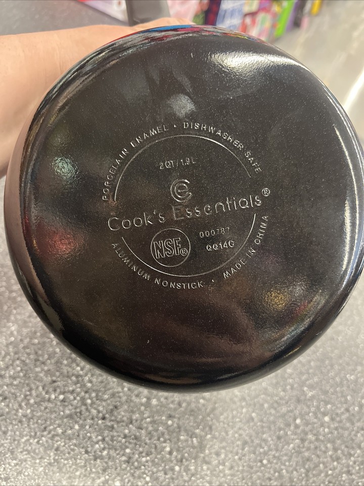 Cook’s Essential 2qt/1.9L Porcelain Enamel Aluminum Nonstick Dishwasher Safe Pan | eBay