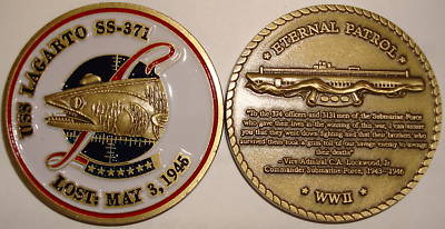 USS Lagarto SS 371 Submarine Challenge Coin DBF USN Sub | eBay
