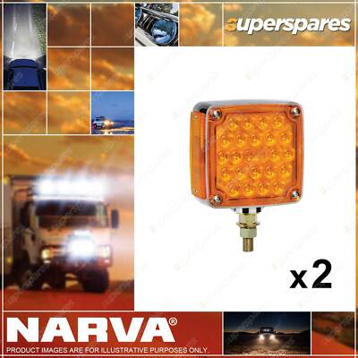 2 x Narva 12V Model 54 Combined LED Front RH & Side Direction Indicator ...