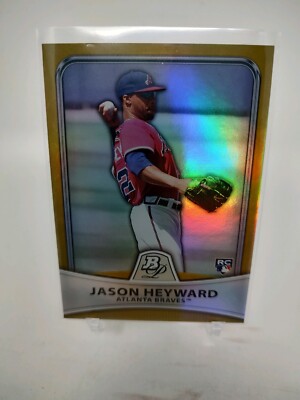 2010 Bowman Platinum Jason Heyward Gold Foil Rookie Card RC #ed 123/539 ...