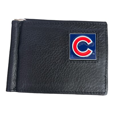 MLB Chicago Cubs Fine Grain Leather Bill Clip Wallet in Gift Box | eBay