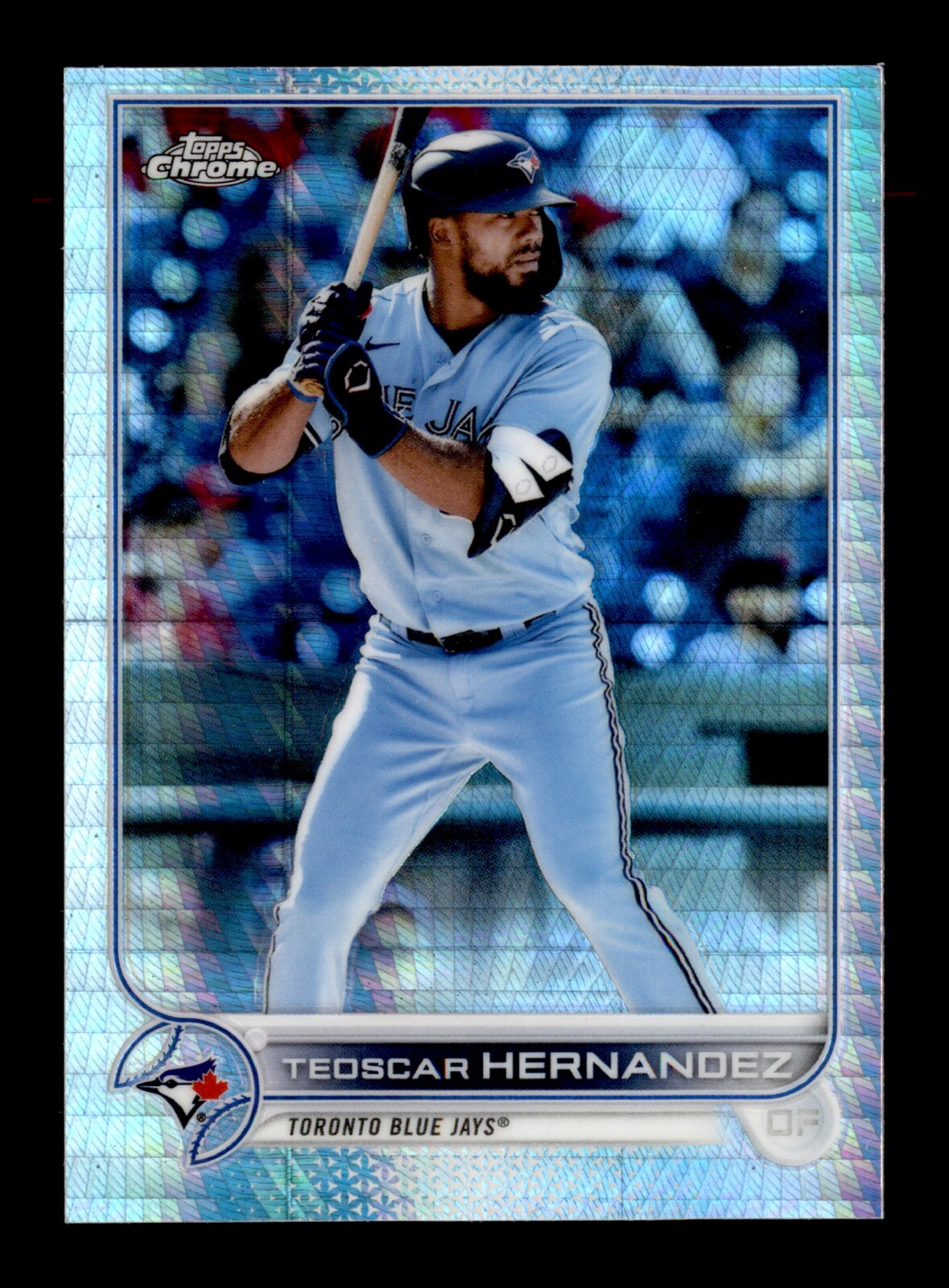 2022 Topps Chrome Prism Refractor #185 Teoscar Hernandez Toronto Blue ...