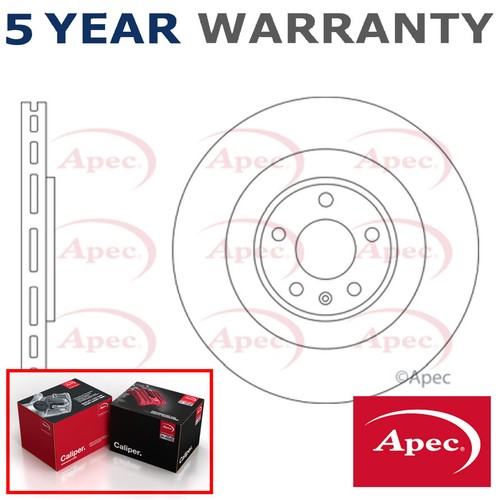 Apec Rear 1x Brake Disc Fits Audi Q7 2015- 3.0 TDi 4.0 Electric ...