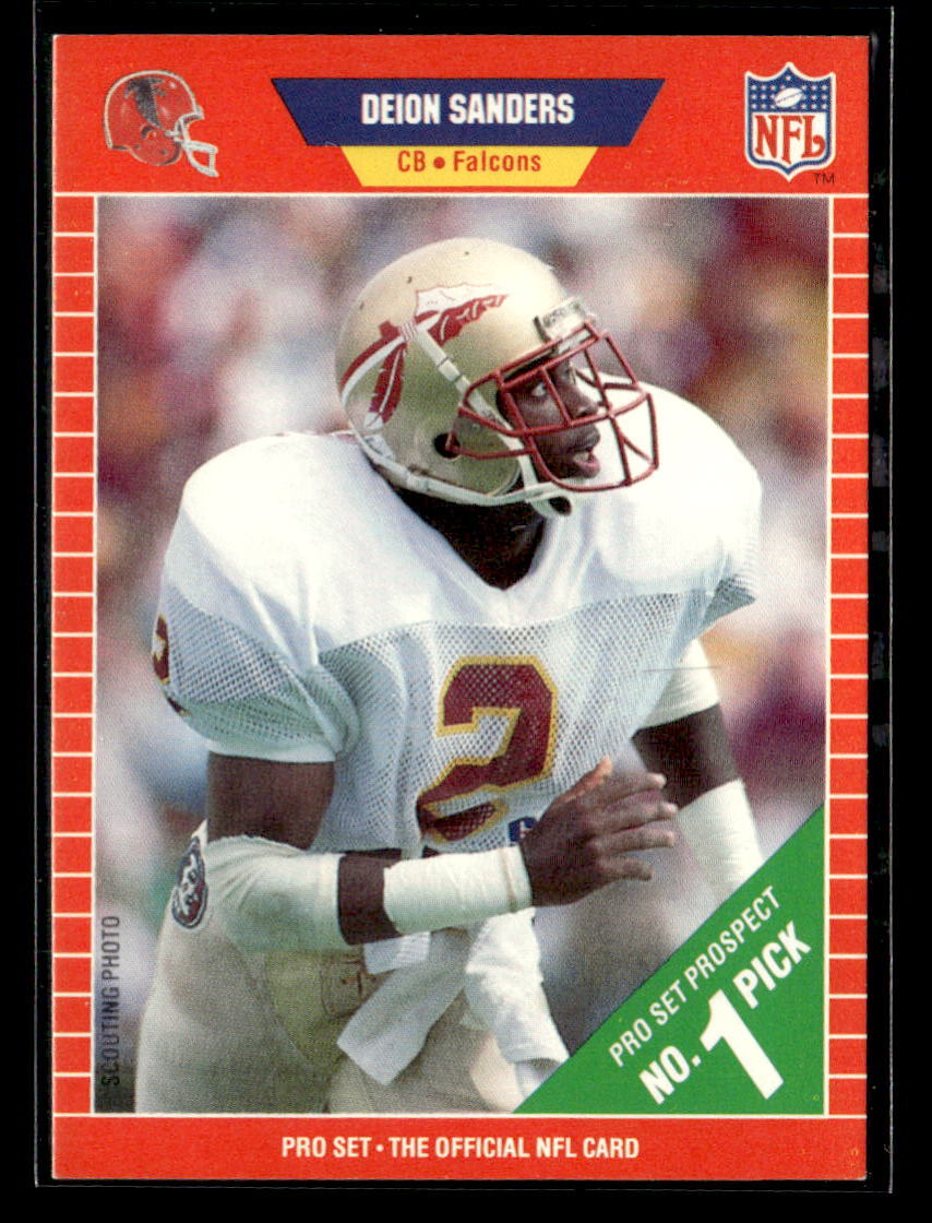 1989 Pro Set #486 Deion Sanders Rookie Card Atlanta Falcons | eBay