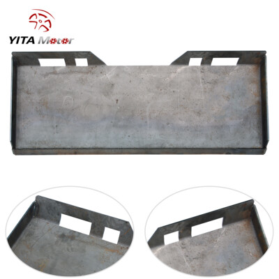 3/8" Quick Tach Mount Plate Skid Steer Heavy Steel Front Loader Bucket ...