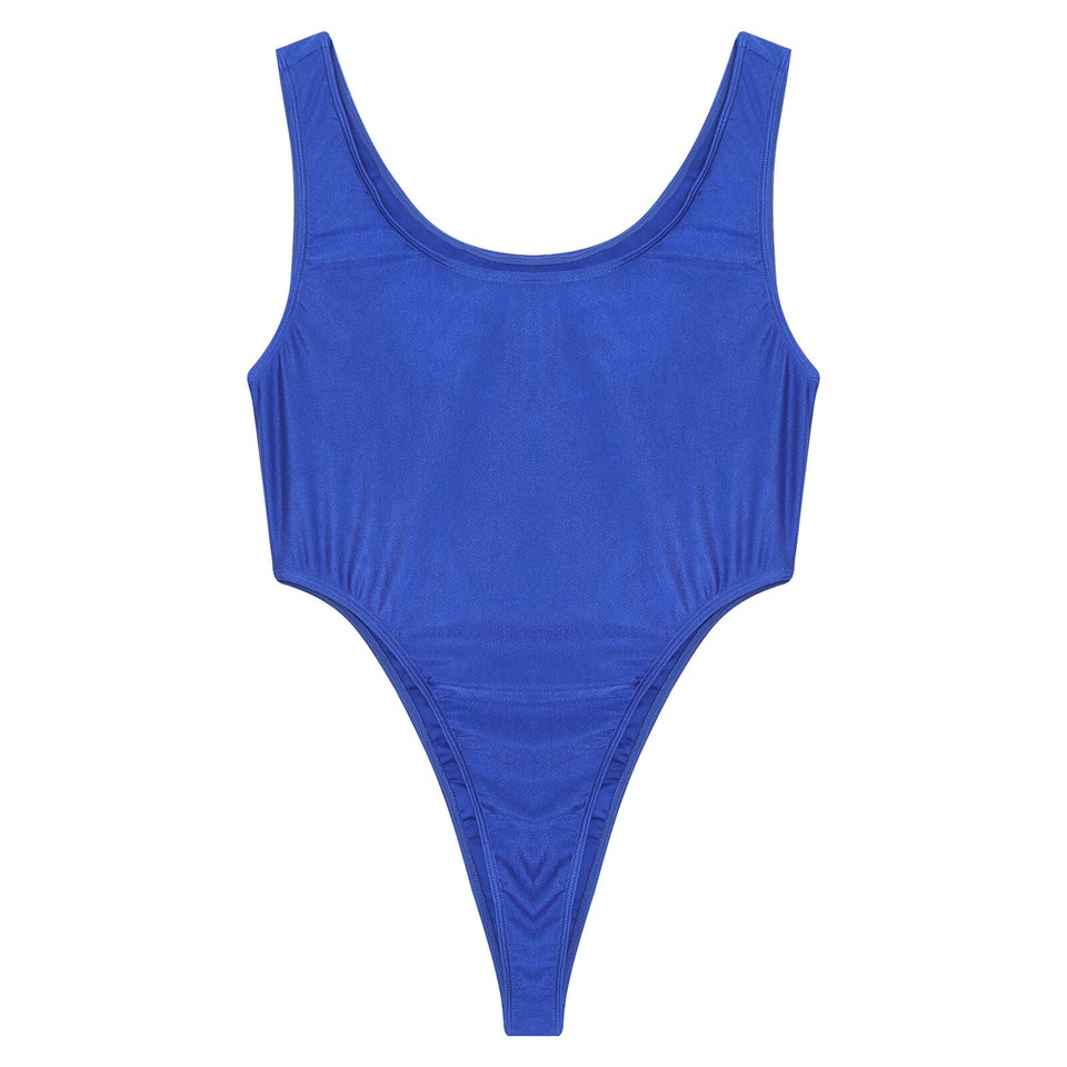 One-piece Women's Gymnastics Work Out Swimsuit Leotard High Cut Thong ...