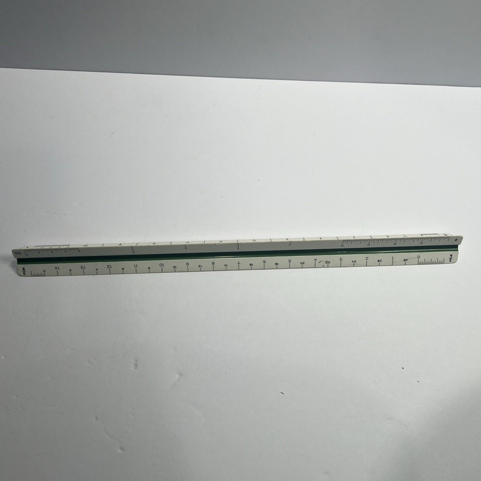 Alvin 240P 12" Triangular Drafting Engineer Scale Ruler Tri-Color US | eBay