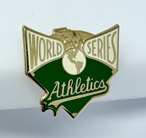 VINTAGE 1990 MLB OAKLAND A'S ATHLETICS WORLD SERIES PRESS PIN vs ...