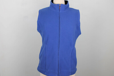 EWM Women's Zipped Fleece Vest Blue Color Size M 14-16 | eBay