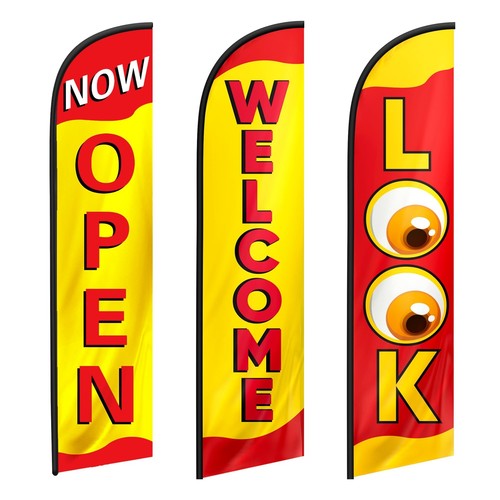 Open Flags for Businesses, Advertising Flags for Outside, Restaurant ...