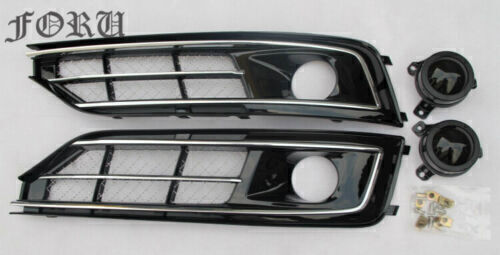 For Audi A8 D5 15-17 Car Front Bumper Fog Light Lamp Grilles Cover ...