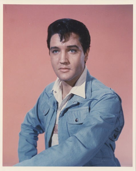 Elvis Presley Late 1960's Studio Portrait Jeans Jacket Vintage 8x10 ...