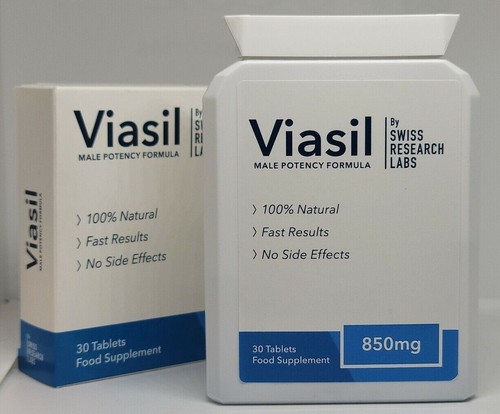 Swiss Research Labs Viasil Male Potency Formula 30 Tablets 850 mg Exp ...