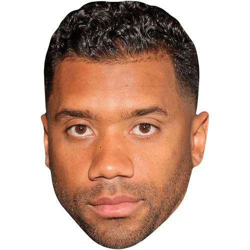Russell Wilson (Brown Hair) Big Head. Larger than life mask. | eBay