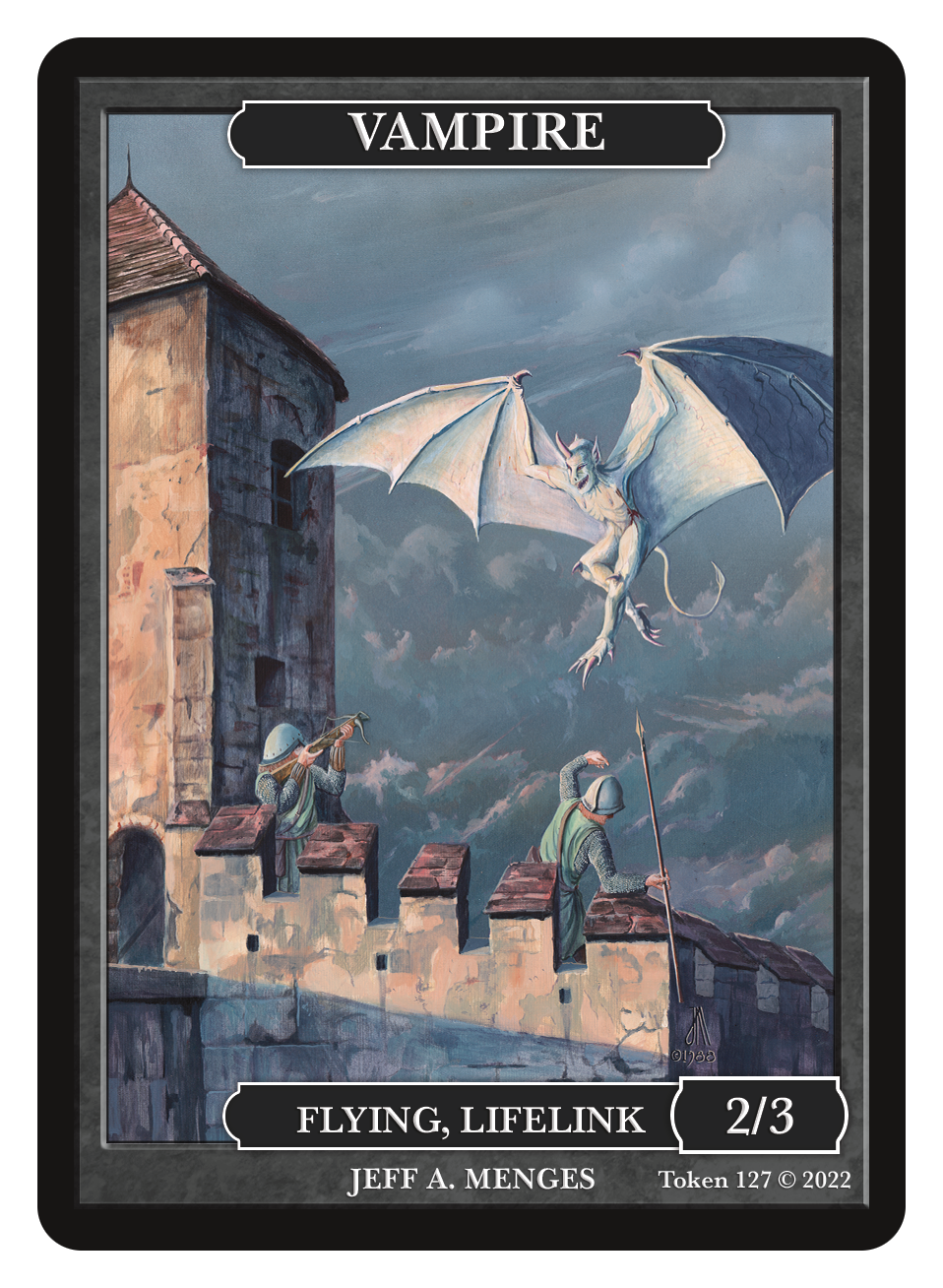 Vampire 2/3 Flying/Lifelink Token by Magic Artist Jeff A. Menges MTG ...