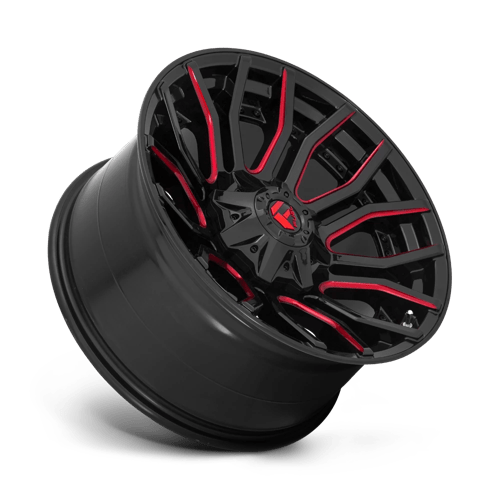 20X10 Fuel 1PC D712 RAGE 8X170 -18MM GLOSS BLACK RED TINTED CLEAR | eBay
