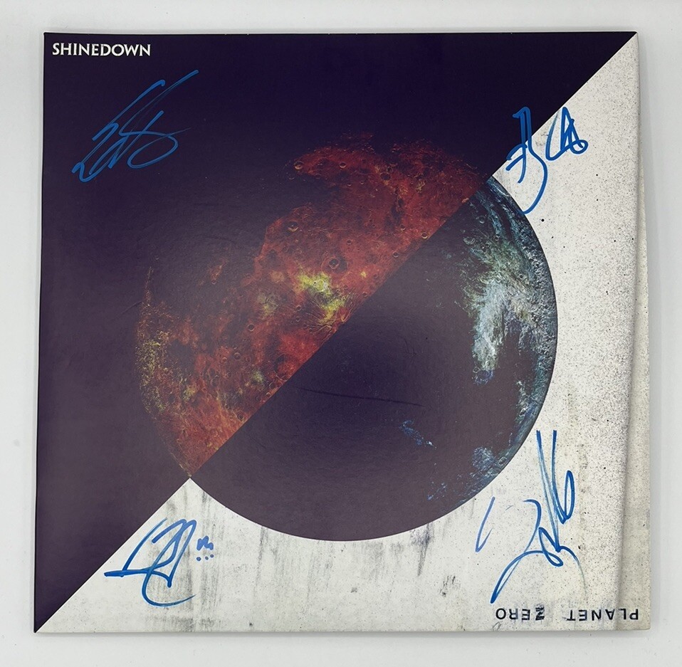 SHINEDOWN BRENT SMITH +3 SIGNED AUTOGRAPH PLANET ZERO VINYL RECORD w/EXACT PROOF | eBay