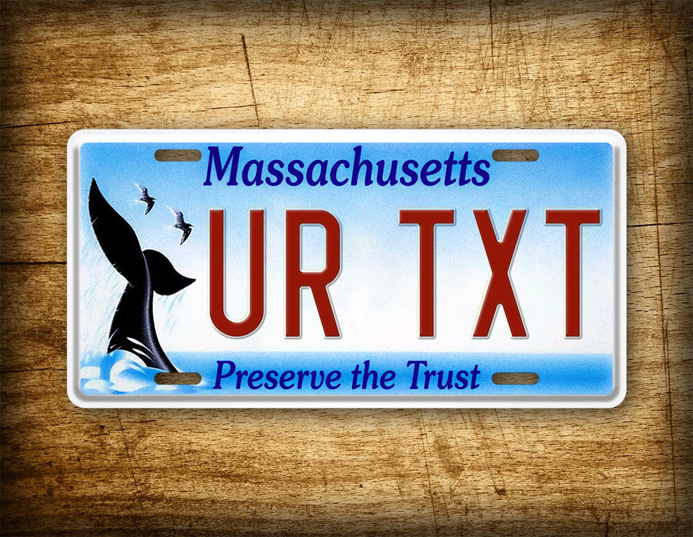 Personalized Massachusetts Preserve The Trust Whale License Plate 6x12 ...