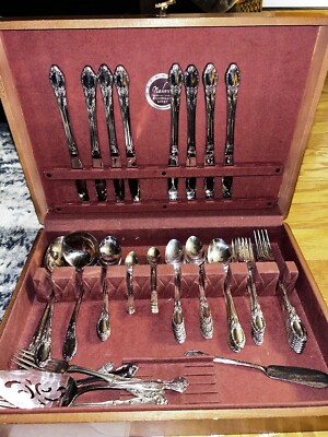 Antique 52-Piece Nakens tarnish proof silverware chest | eBay