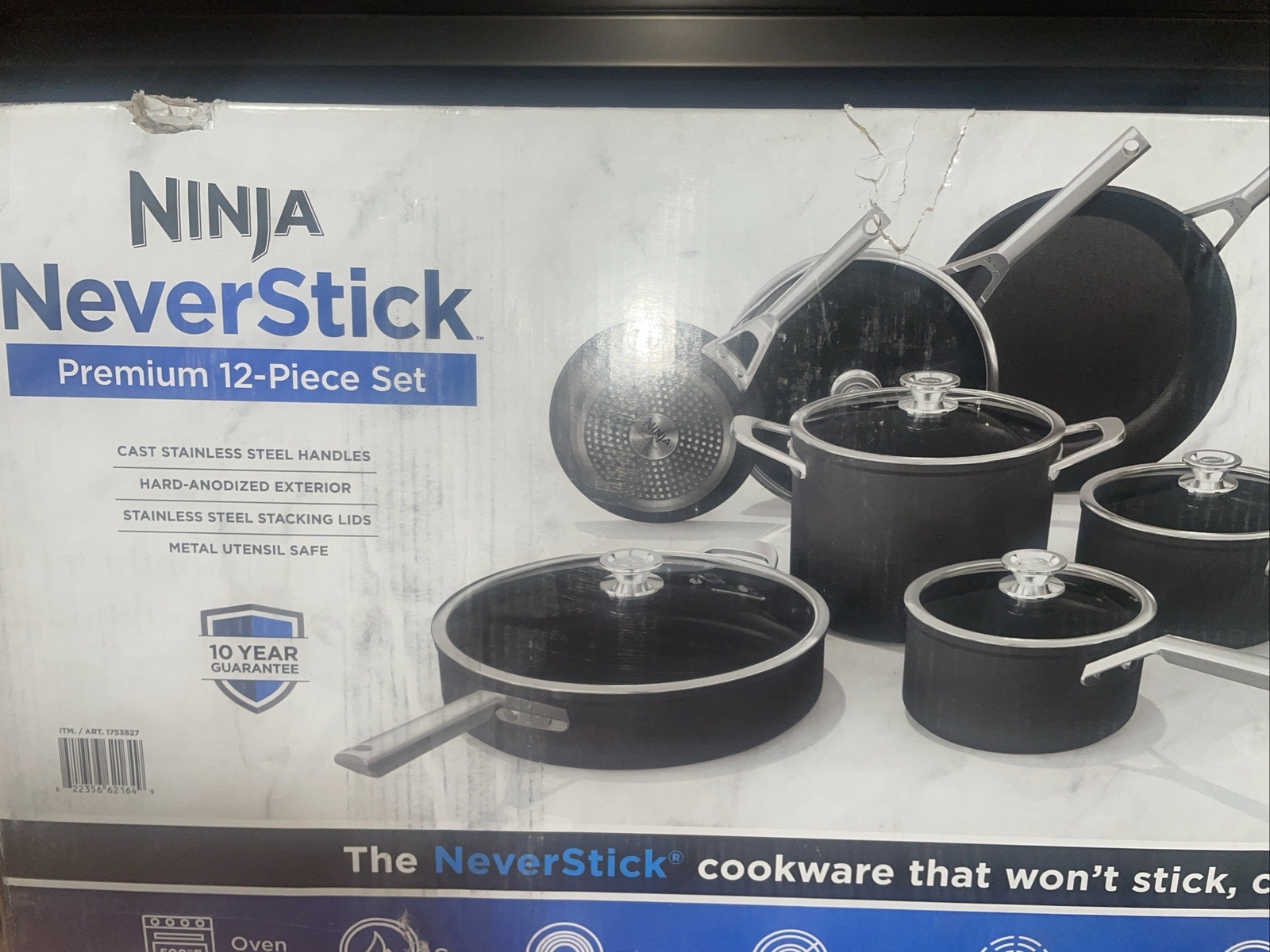Ninja NeverStick Premium Hard-Anodized 12-piece Non-Stick Cookware Set ...