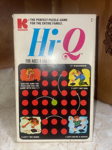 Kohner Hi-Q Game. 1972 Vintage. Complete! All Pegs Are Present And ...