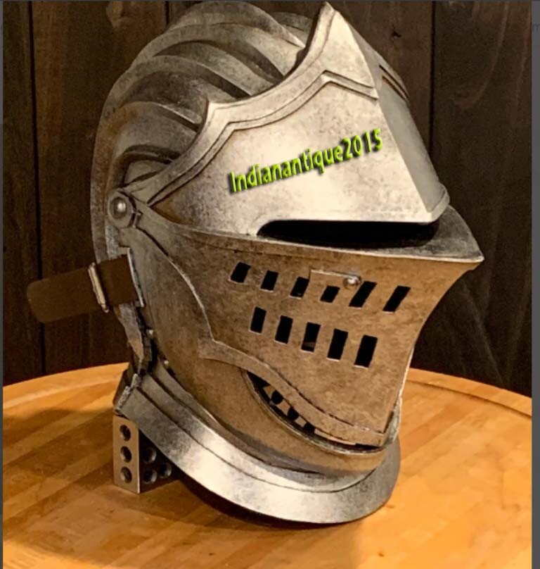 Medieval Knight Helmet Profile