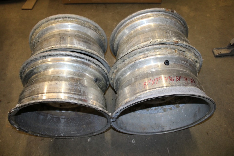 Vintage Western Turbine Wheels Set of 4 14x7 GM 5 x 4.75" Chevy 4 1/8 ...