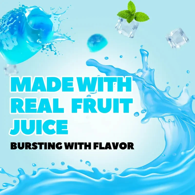 Candy Master Icy Burst Cherry Peelable Candy 2.65 oz* 6 Pack, Fat Free ...
