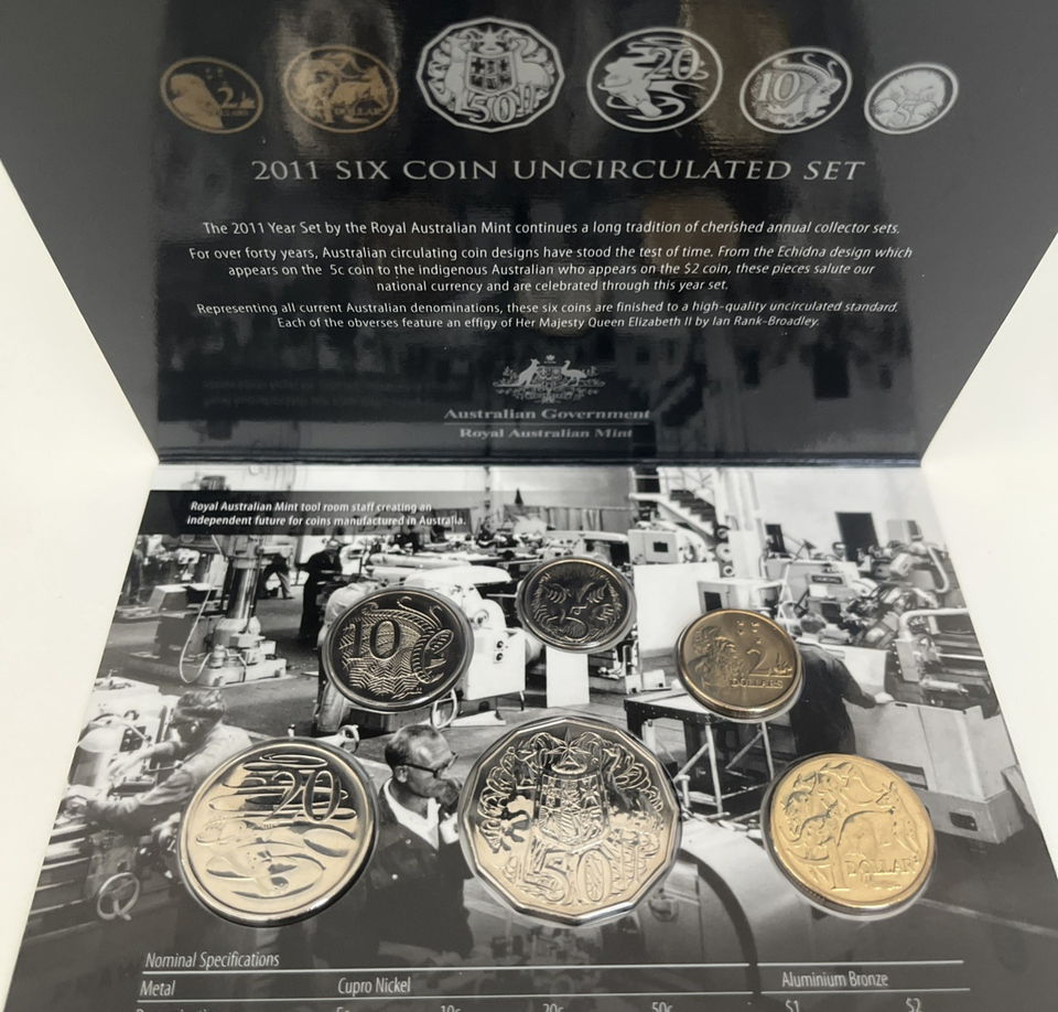 2011 6 coin uncirculated set in Folder | eBay Australia