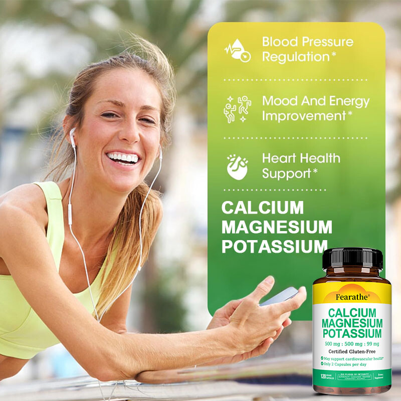 Calcium Magnesium Potassium Capsule Bone Muscle Health Support ...