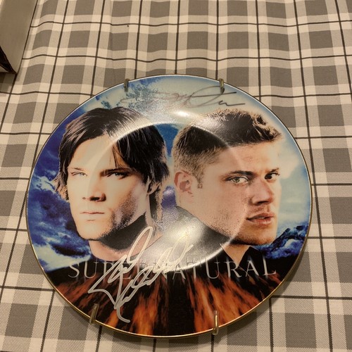 Worthpoint Rare Supernatural Plate Featuring Sam And Dean, Autographed ...