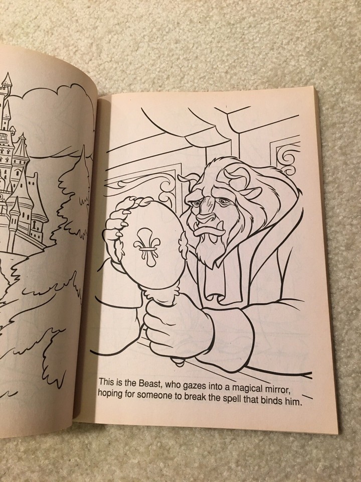 Disney Beauty and the Beast Giant Colouring Golden Books NEW Rare ...