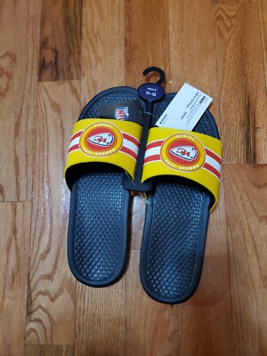 Kansas City KC Chiefs Men FOCO NFL Slip Slide on Sandal shoes Large L ...