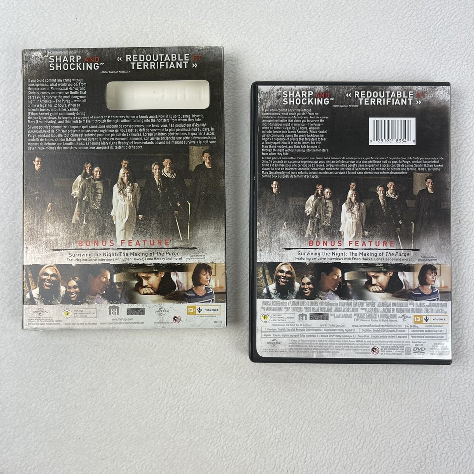 The Purge DVD with Slipcover 25192183348 | eBay