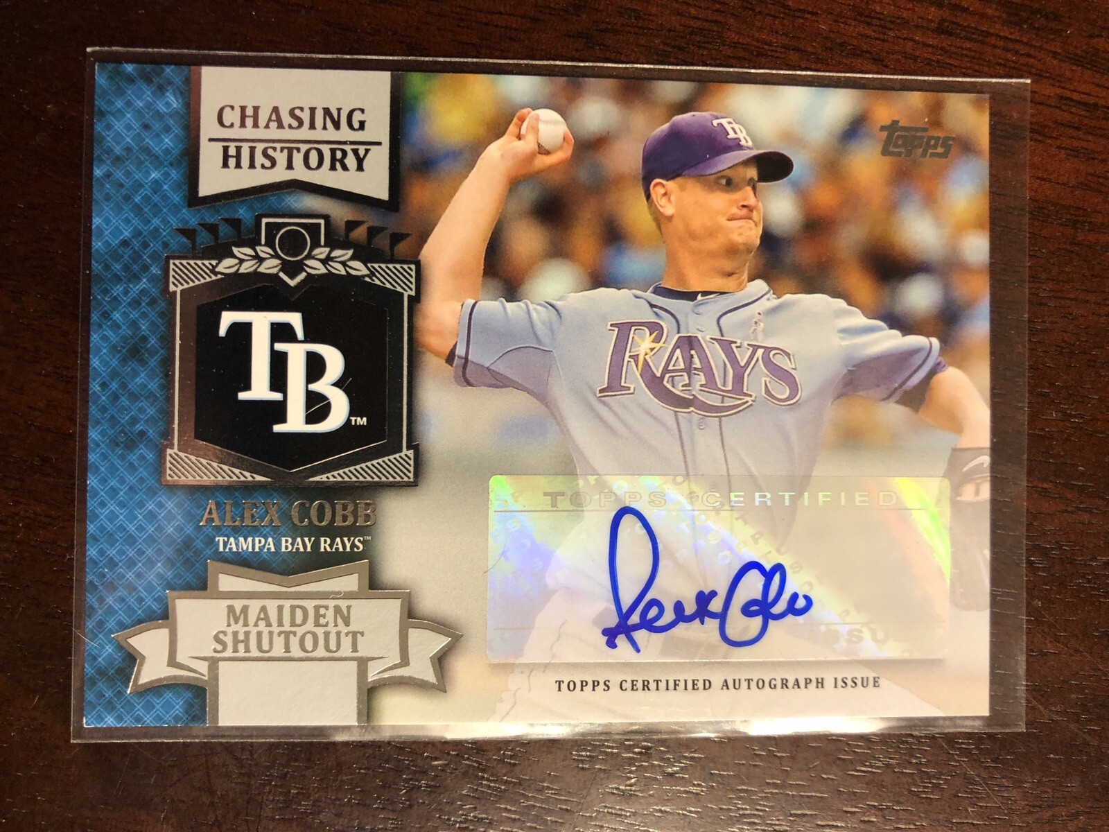 ALEX COBB 2013 Topps Chasing History Autograph Auto #CHA-AC Tampa Bay ...