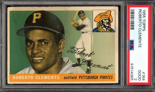 1955 Topps #164 Roberto Clemente Rookie PSA 2 Pittsburgh Pirates HOF RC ...