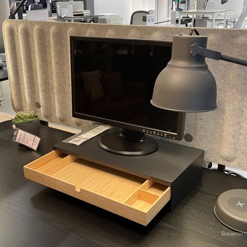 Ikea ELLOVEN Monitor Stand with Drawer - Anthracite (004.851.01) for ...