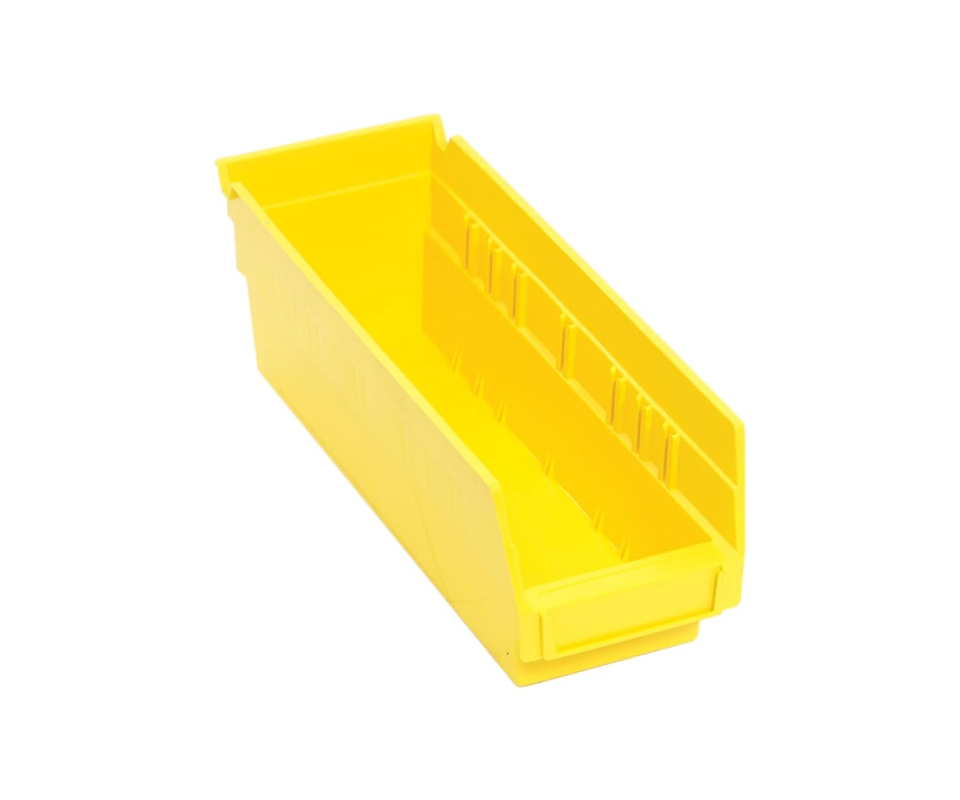 K-QSB101YL-10 10-Pack Plastic Shelf Bin Storage Containers, 11-5/8x4-1 ...
