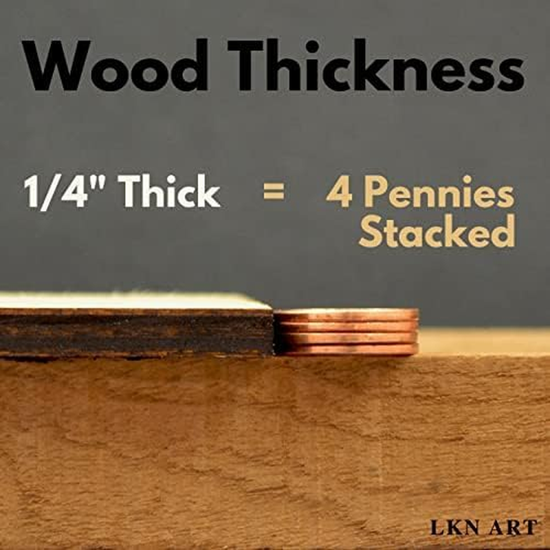 12 Inch Wood Circles - 1/4 Inch Thick, Unfinished Rounds for Crafts ...