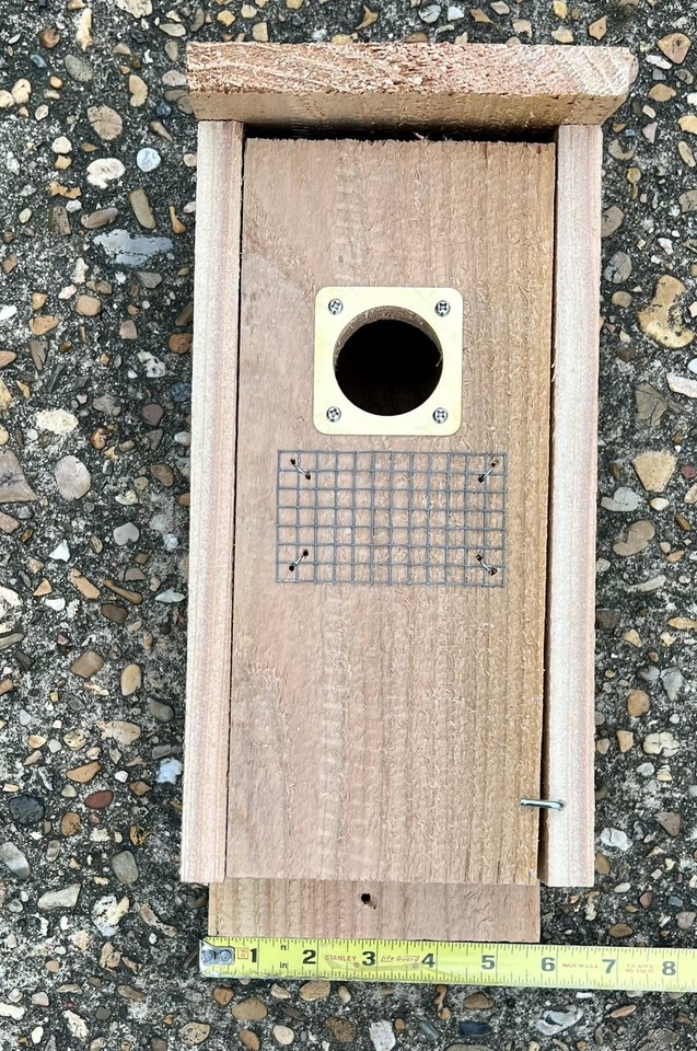 Cedar Bluebird Birdhouse Wood Handmade Audubon Wren Chick Bird New Box ...