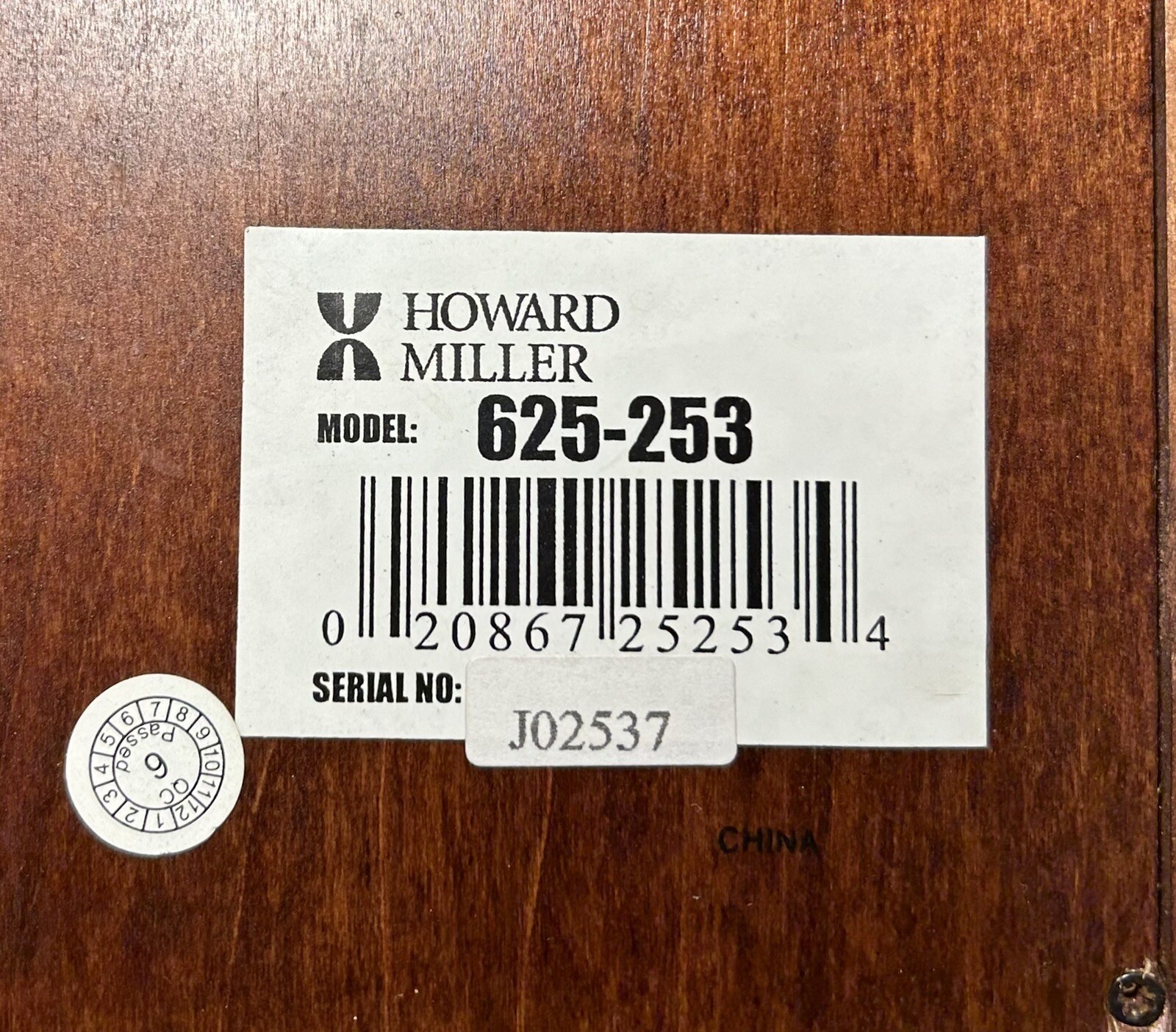 Howard Miller Dual Chime Model 625-253 Westminster Ave Maria Bim Bam ...