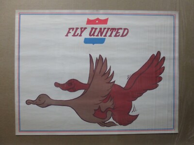 FLY UNITED PARODY AIRLINE VINTAGE POSTER CNG639 | eBay