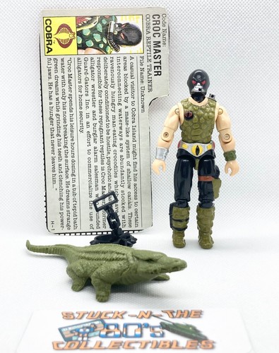 1987 GI Joe ARAH v1 Croc Master Incomplete w/File Card, High Grade/NM ...