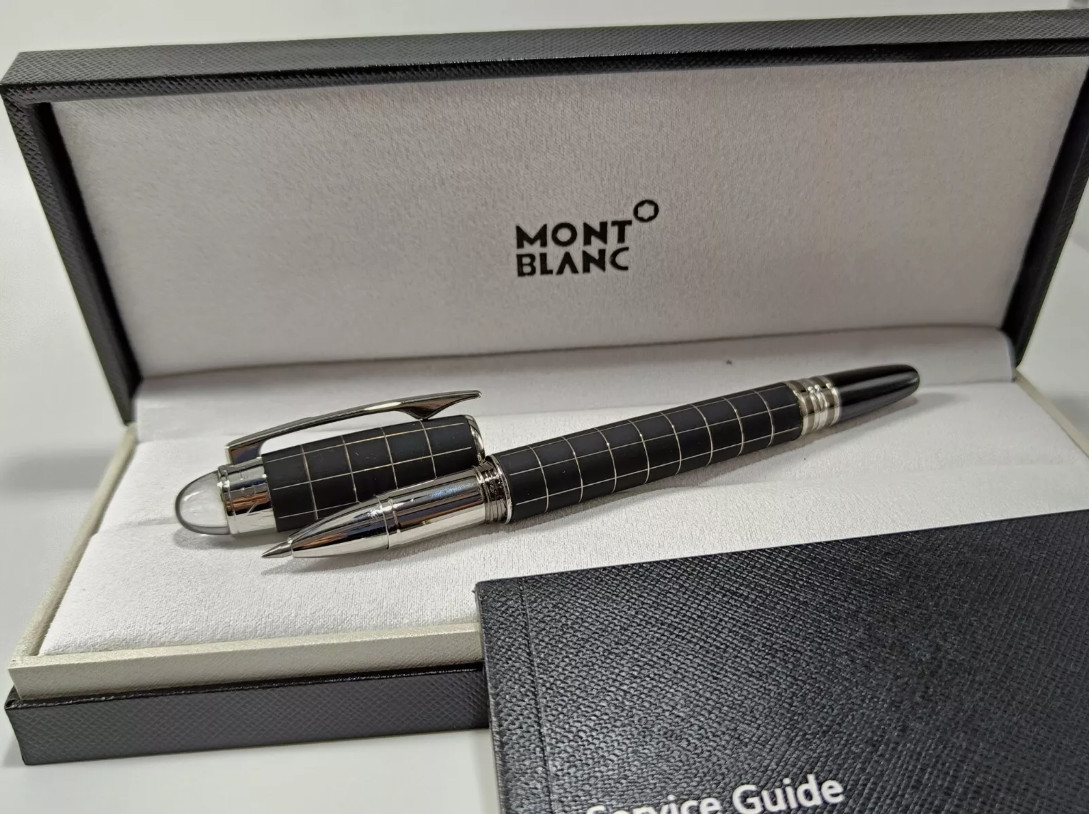 MONTBLANC StarWalker Rubber Grid Fineliner Rollerball Pen w/ Box ...