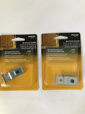 2 PLPCI Bi-Fold Door Top Pivot Brackets 1/4” Fits 7/8” Low Profile ...