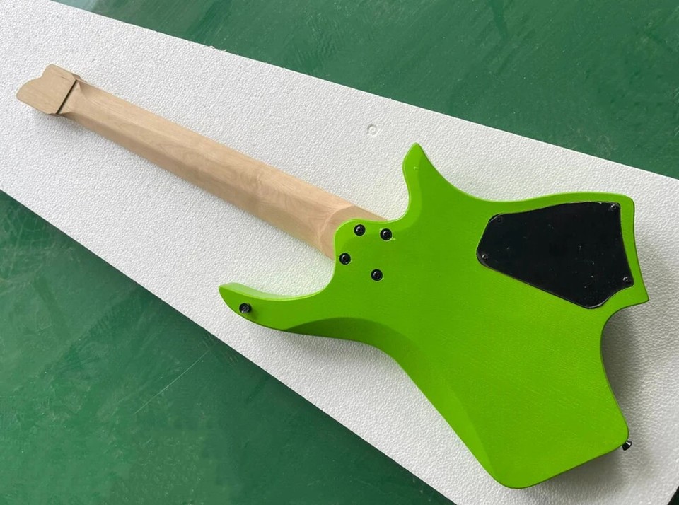 Left Handed 8 Strings Headless Green Electric Guitar with Maple ...