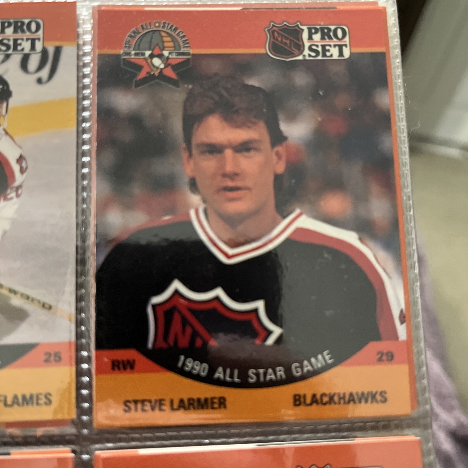 1990 Pro Set Hockey Steve Ladner All Star Game #345 Chicago Blackhawks ...