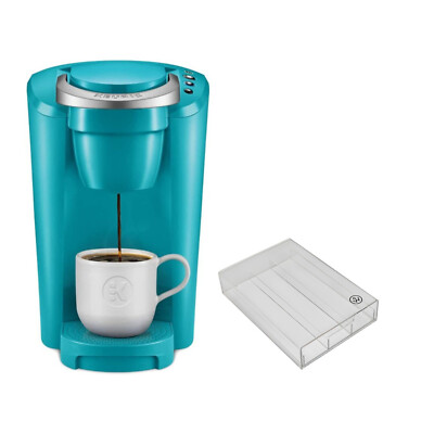 Keurig K-Compact Single-Serve Coffee Maker Turquoise with Pod Organizer ...